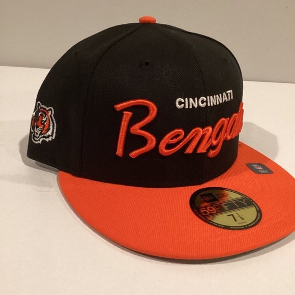 New Era | Accessories | Cincinnati Bengals New Era 59fifty Black Script ...
